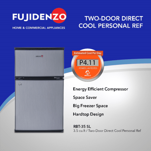 Fujidenzo RBT-35 SL 3.5 cu.ft. Two Door Personal Refrigerator - Ansons
