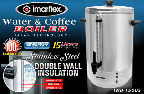 Imarflex IWB-1500S 15 Liter Water and Coffee Broiler - Ansons