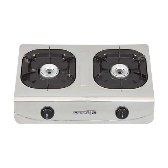 La Germania G-560X INOX Double Burner Gas Stove - Ansons
