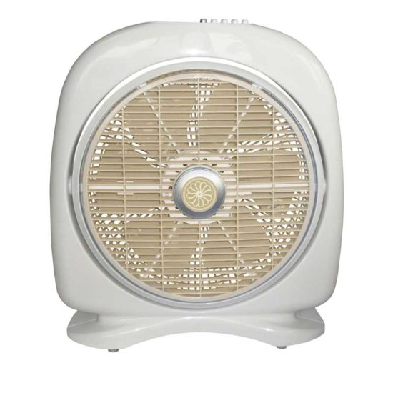 3D ELEGANT FASHION Box Fan White & Mocha - Ansons