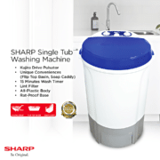 Sharp ES-WP85 BL 8.5 kg. Single Tub Washing Machine - Ansons