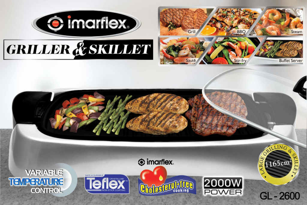 Imarflex GL-2600 Griller and Skillet - Ansons