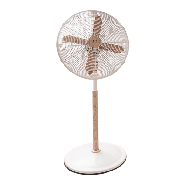 Asahi XF-6077 Wooden 16in Stand Fan White - Ansons