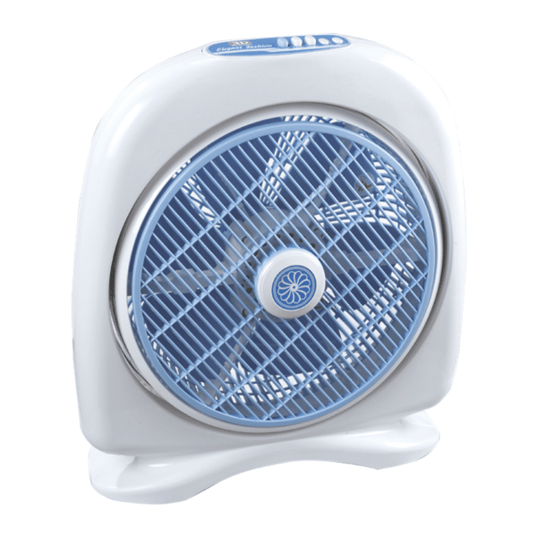 3D ELEGANT FASHION Box Fan White & Blue - Ansons