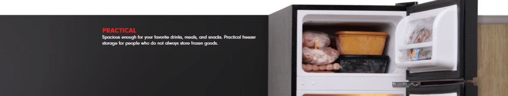 Condura CPR90TD BLK 3.1 cu. ft. Two Door Personal Refrigerator - Ansons