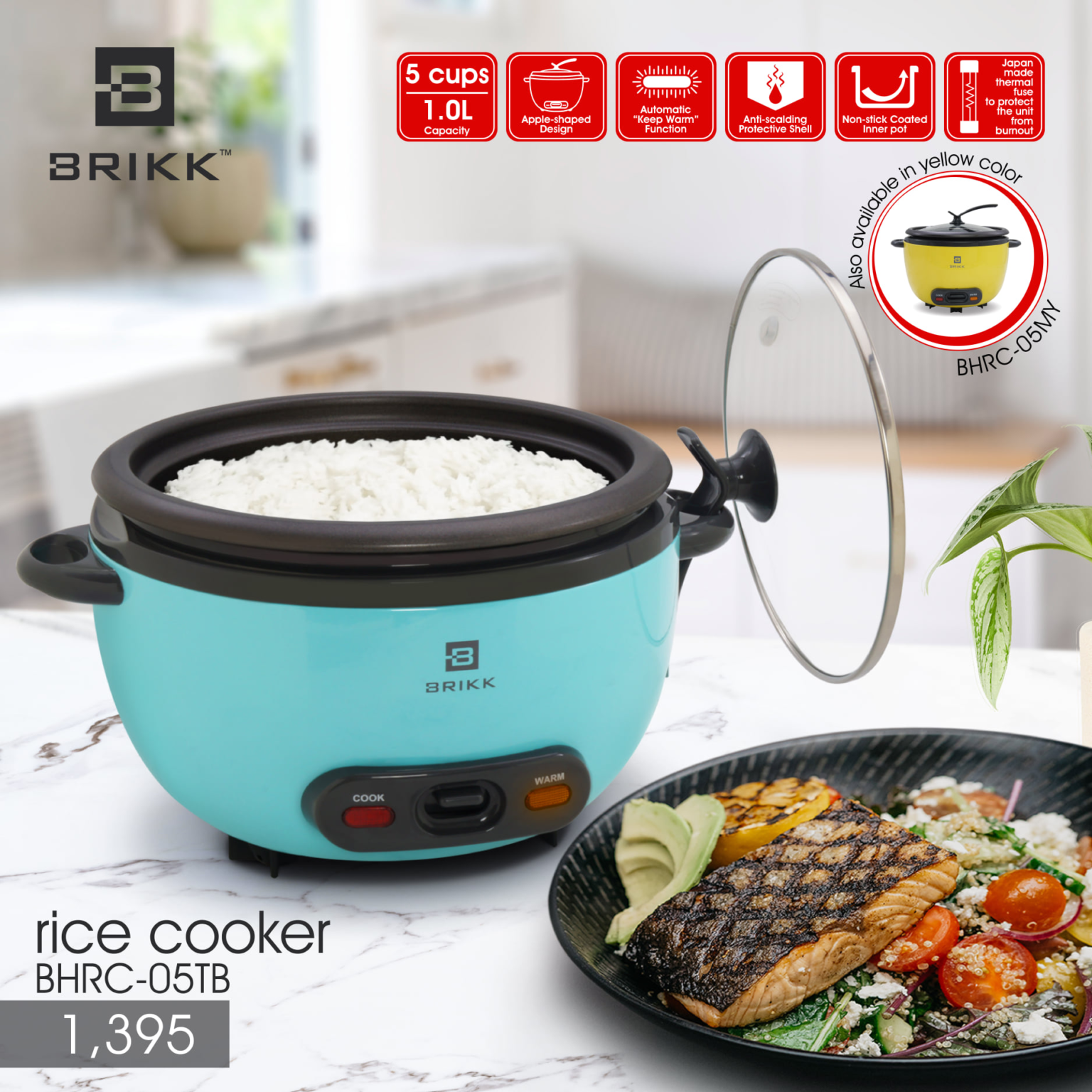 Brikk BHRC-05TB 5 cups Rice Cooker - Ansons