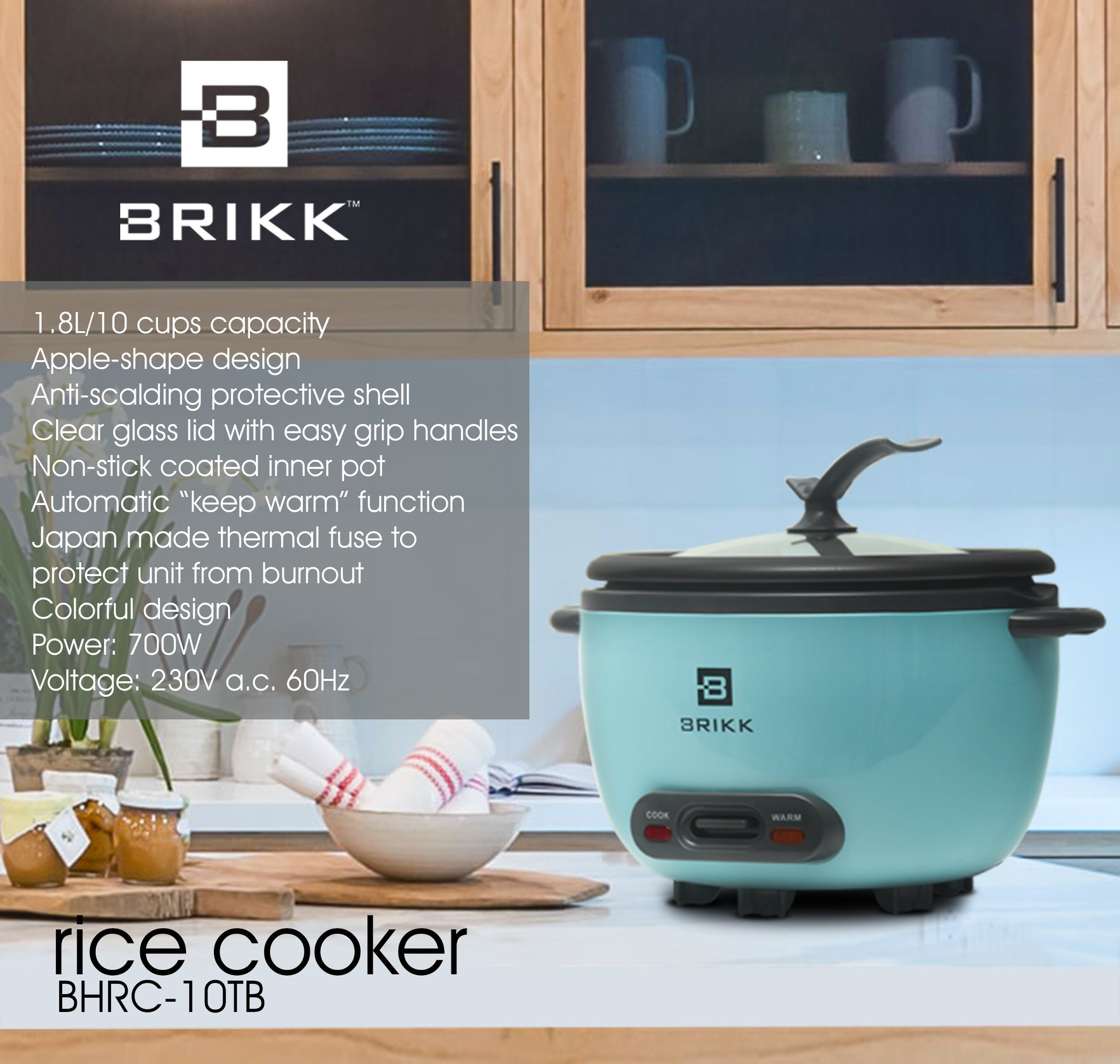 Brikk BHRC-10TB 10 cups Rice Cooker - Ansons