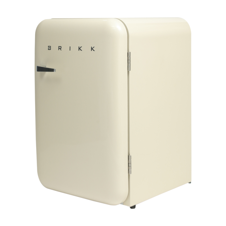 Brikk BRF-130LCR Cream 3.2 cu.ft. Personal Retro Refrigerator - Ansons