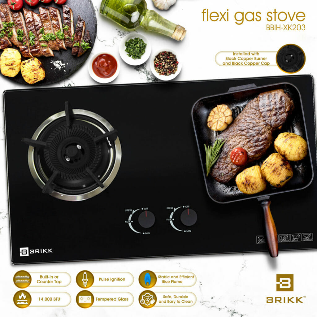 Brikk BBIH-XK203 Double Burner Gas Stove - Ansons