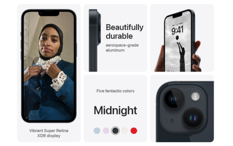 Apple iPhone 14 Midnight 128GB Smartphone MPUF3ZP/A - Ansons