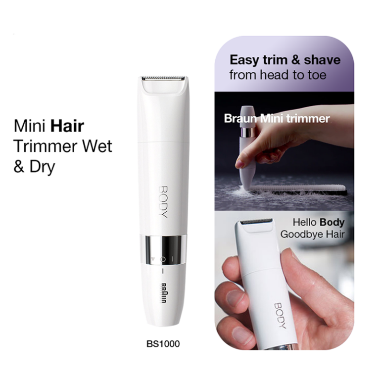 Braun BS1000 Body Mini Trimmer Wet & Dry with Trimming Comb - Ansons
