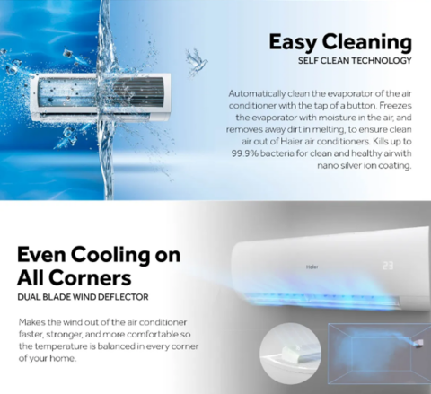 Haier HSU-25PSV32 2.5 HP Split Type Airconditioner - Ansons