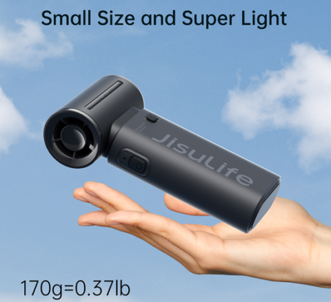 JisuLife LIFE 9 3600mAh Handheld Fan Black - Ansons