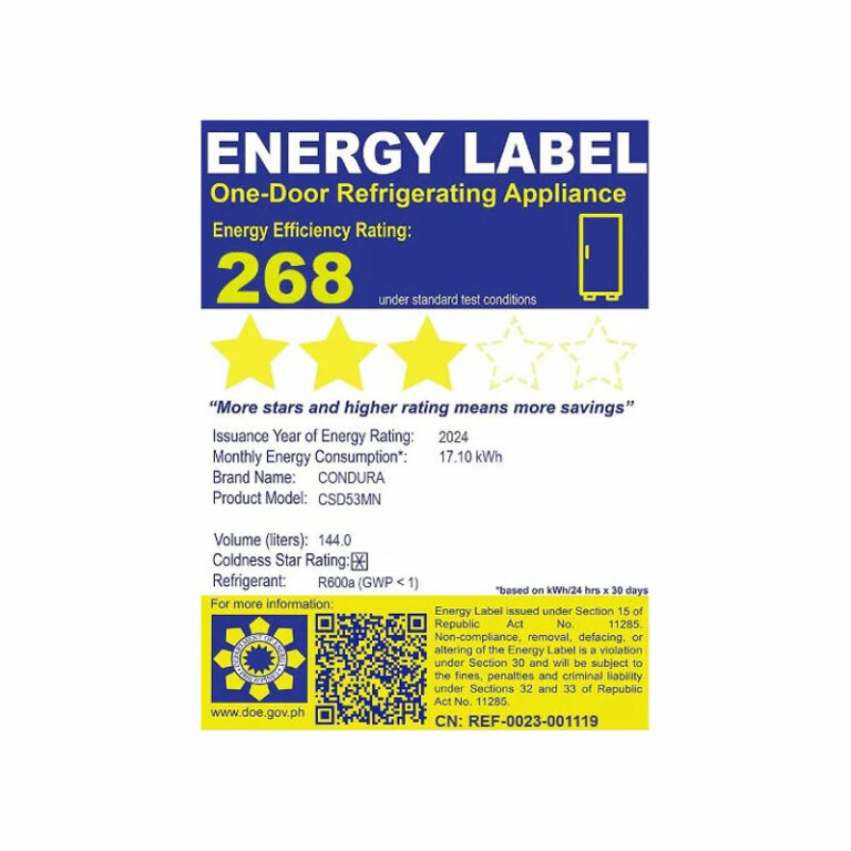 Condura CSD53MN 5.1 cu.ft. Single Door Refrigerator - Ansons