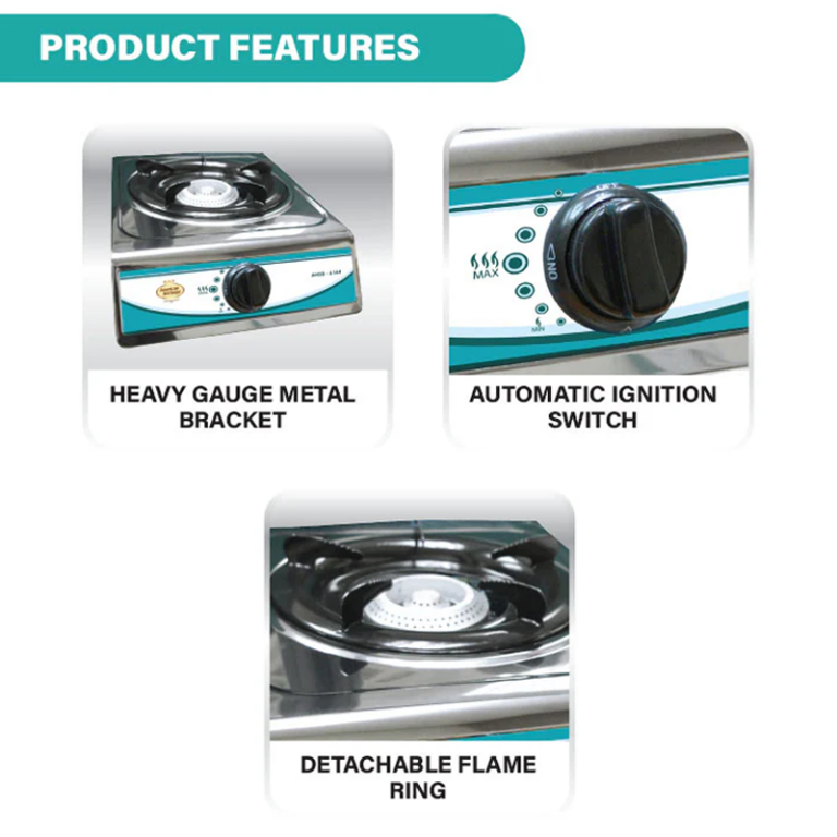 American Heritage AHSB-6164 Single Burner Gas Stove - Ansons