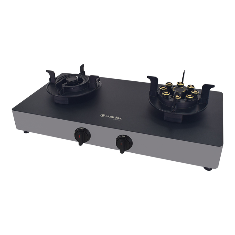 Imarflex IG-377GL Double Burner Tempered Glass Gas Stove - Ansons