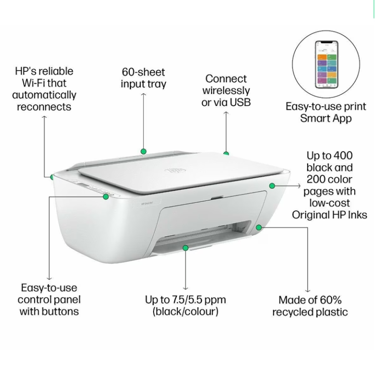 HP Deskjet Ink Advantage 2875 All-in-One Printer - Ansons